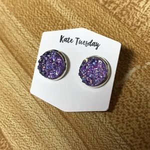 kate tuesday | Jewelry | Kate Tuesday Beautiful Gem Stone Stud Druzzy ...